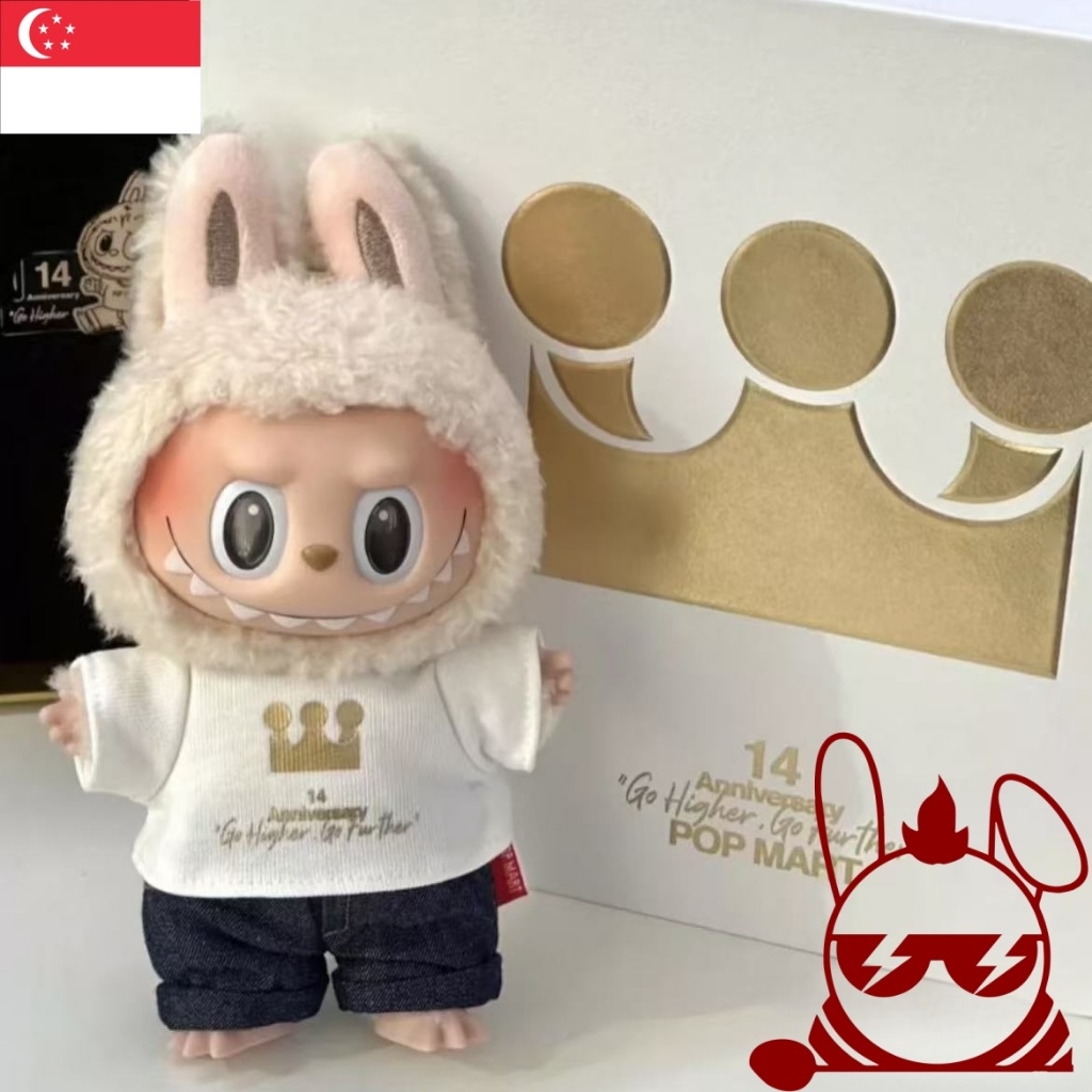 POPMART Labubu 14th Anniversary Staff Limited labubu Vinyl Charm Labubu ...