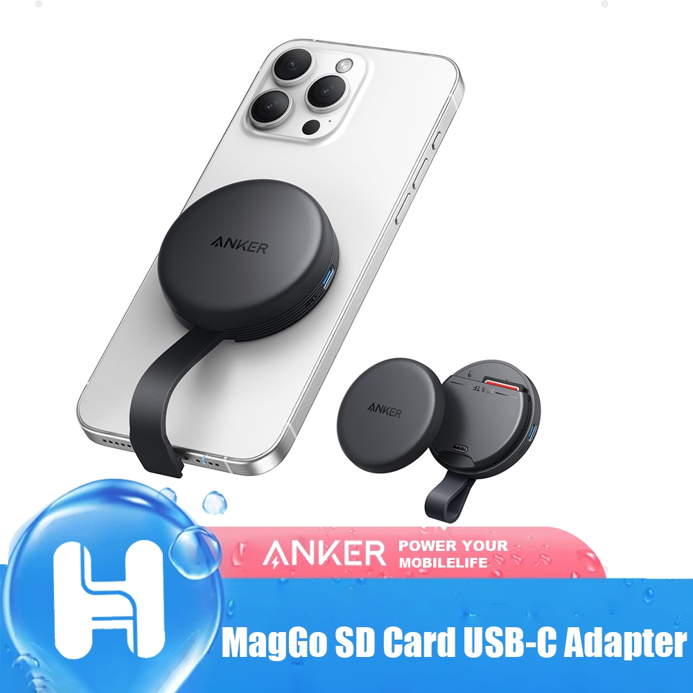 Anker MagGo USB-C Adapter, SD Card Reader Portable Memory Card Reader ...