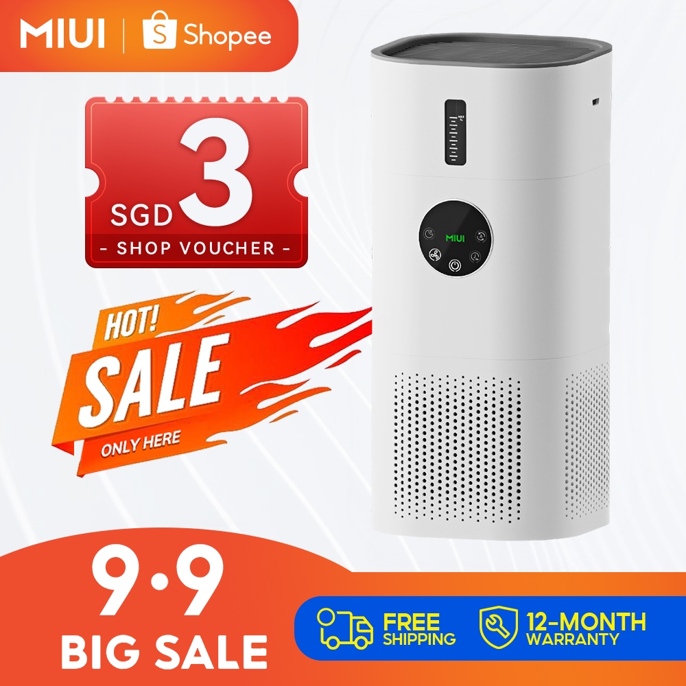 MIUI 2-in-1 Air Purifier with Humidifier Combo for Home Allergies and ...