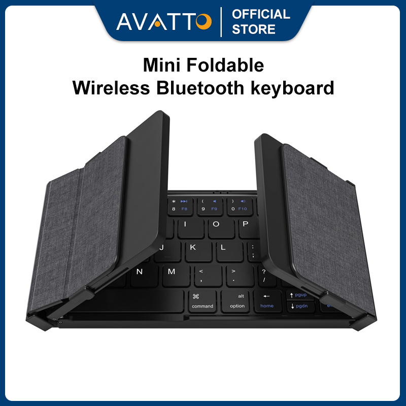 AVATTO Portable Mini folding Wireless Bluetooth 5.1 keyboard with ...