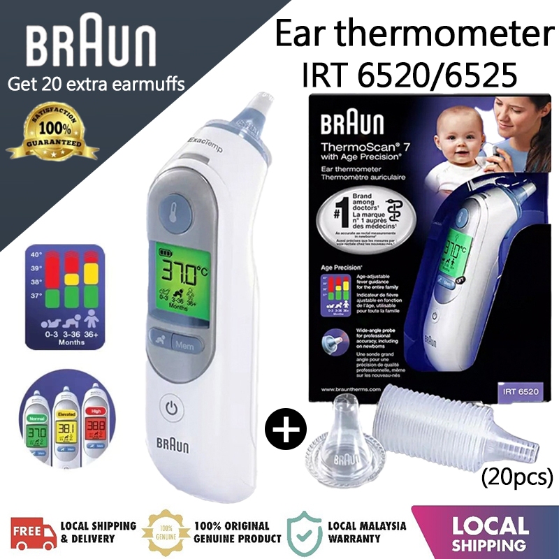 [24h Ship]Braun ear thermometer IRT6520/6525 digital for baby and Adult ...