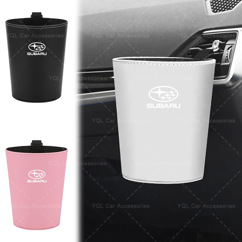 Waterproof Car Garbage Can Leather Car Organizer Rubbish Bucket for ...