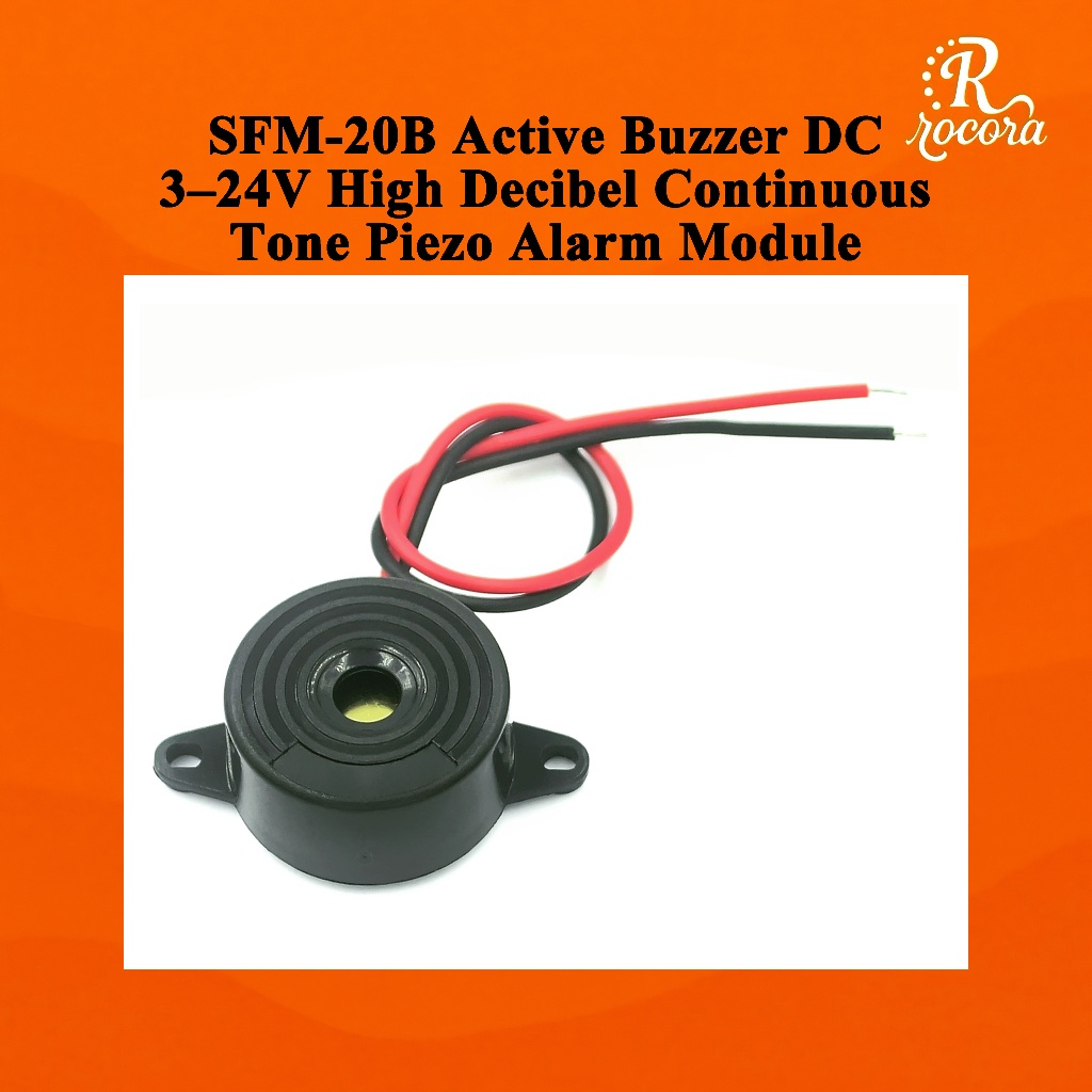 SFM-20B Active Buzzer DC 3–24V High Decibel Continuous Tone Piezo Alarm ...