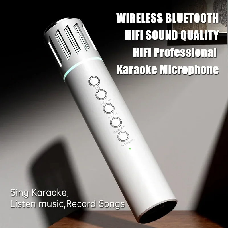 2 in 1 Karaoke Wireless Microphone Handheld Singing Mic With Bluetooth ...