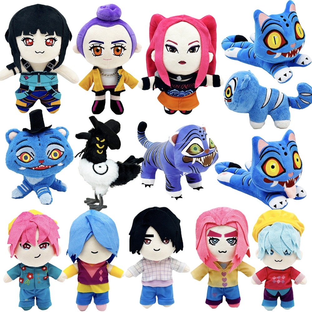 KPop Demon Hunters Rumi&Mira&Zoey Stuffed Toys HUNTR/X Huntress Jinu Collectible Plush Doll ...
