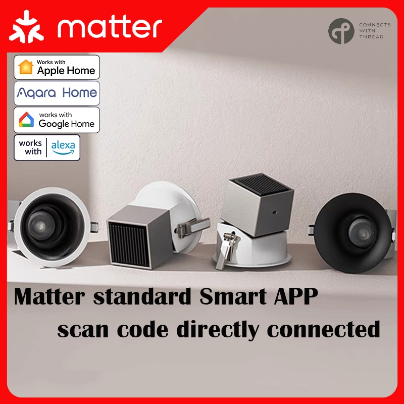Matter Smart Spot Light Recessed quadrate Ceiling Spot Light Dimmable ...