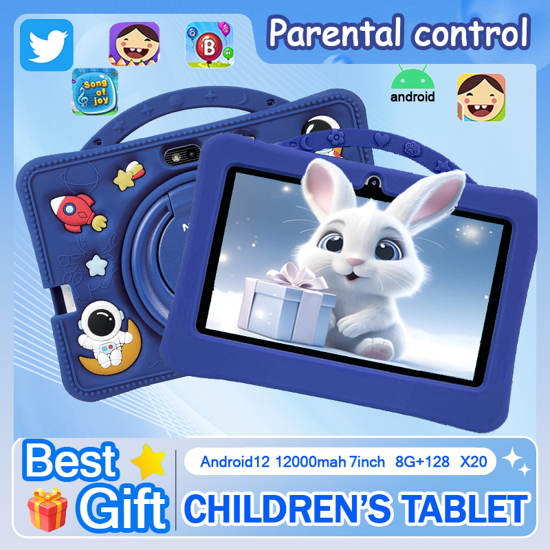 🔥SG Local Seller+Free Case🔥2025 7 inch Android 12 Rotatable Cartoon ...