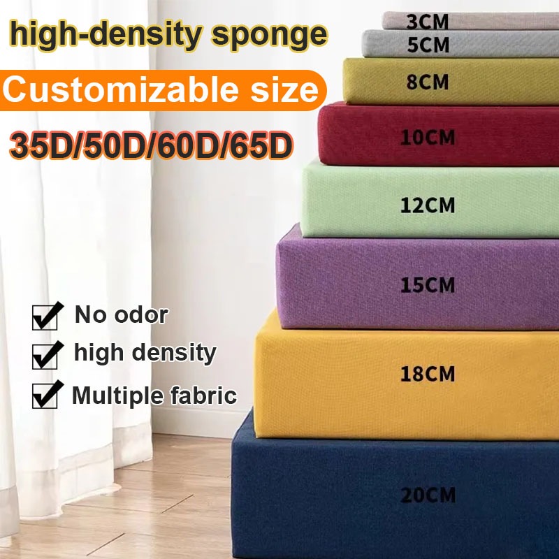 sofa cushion Customizable 65D/60D/50D/35D High Density Sponge Mat Shoe ...