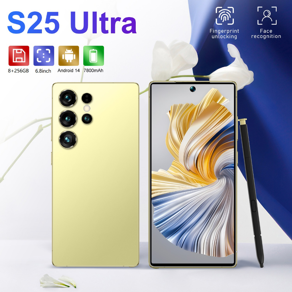 S16-S25 Ultra NEW Smartphone 6.8inch Screen Memory 8+256GB Bluetooth ...