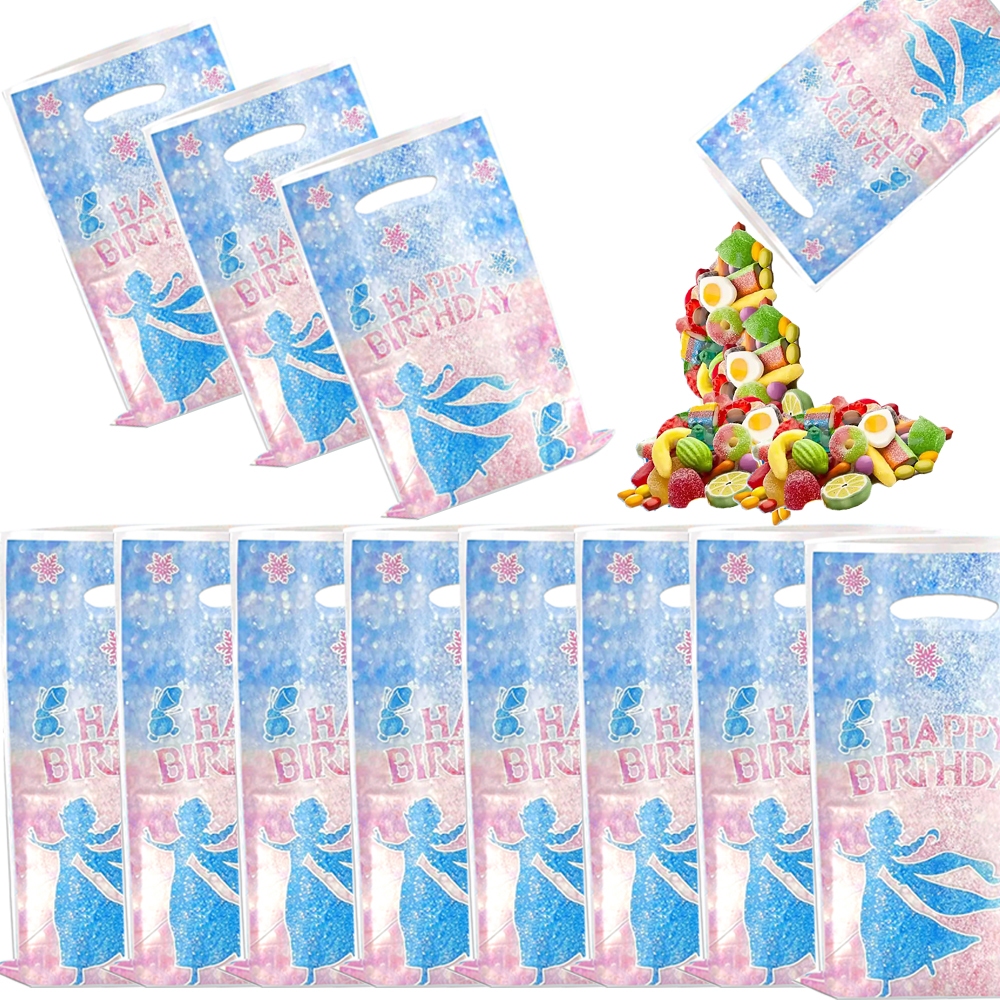 Disney Frozen Theme Girl Anna and Elsa Candy Gift Bags Biscuit Packing ...