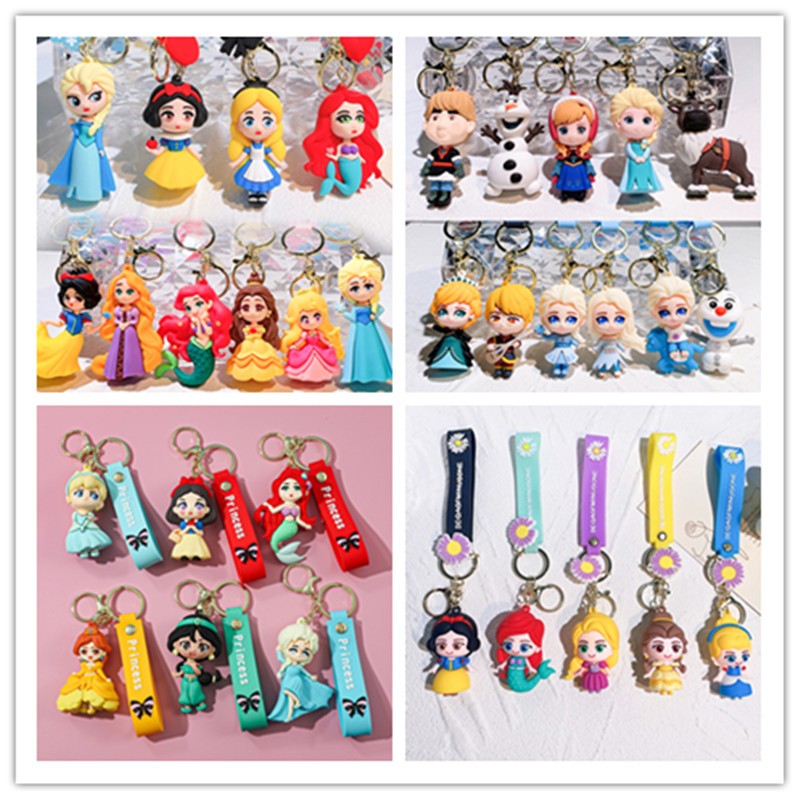 Frozen Princess Elsa Anna Snow White Cinderella Rapunzel Key Pendant ...