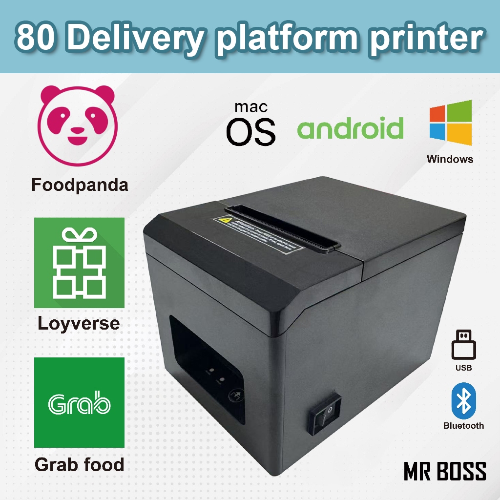 3" 1/8 Thermal Delivery Receipt Printer Grab Food panda Kyte Loyverse ...