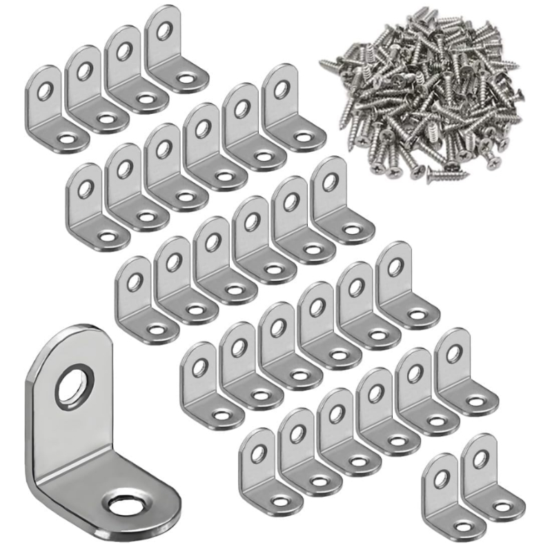 【SG】10pcs L-shaped Right Angle Bracket For Shelves Cabinets Wall ...