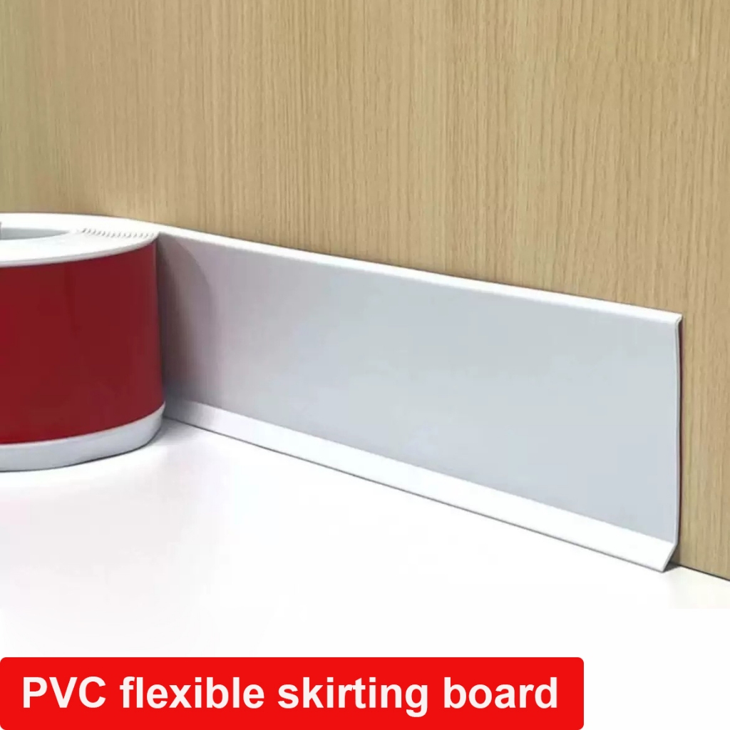 PVC Wall Skirting Baseboard Self-adhesive Rubber Wall Base Boards ...