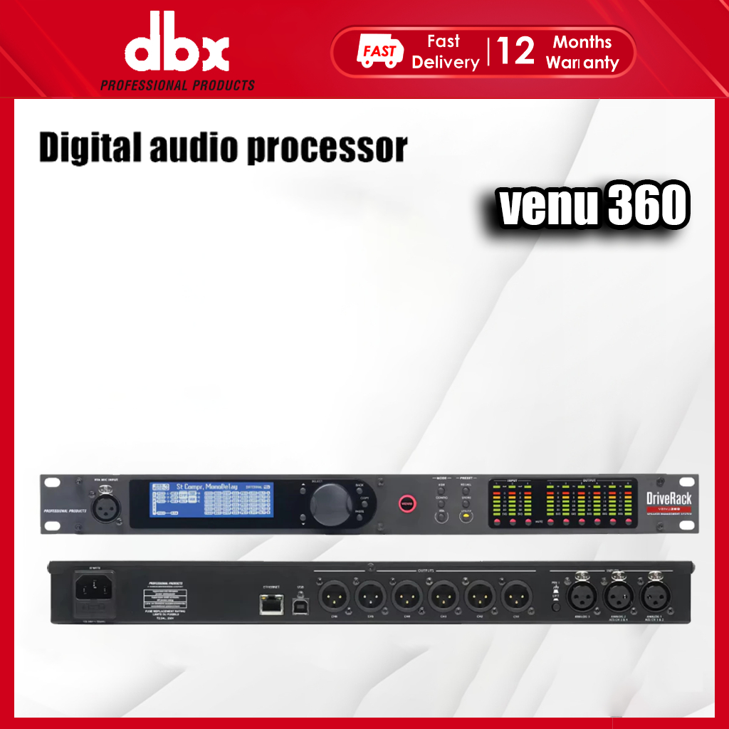 DBX VENU360 Driverack Professional Audio Processor 3 In 6 0ut Complete Loudspeaker ManageSound ...