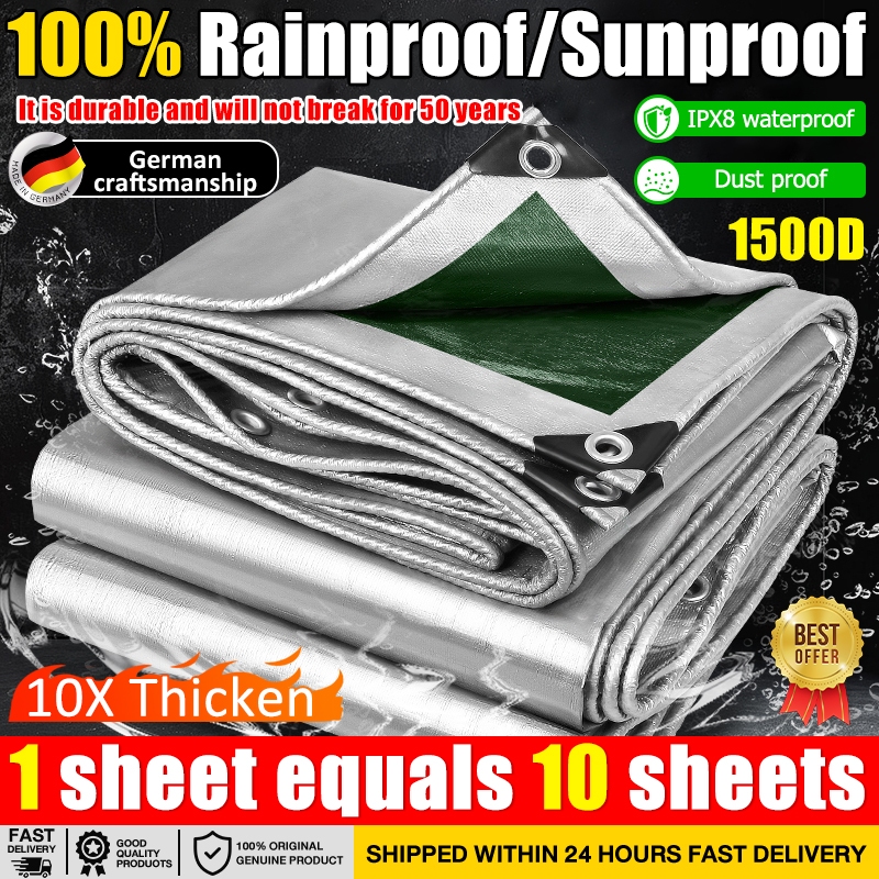 100% Rainproof plastic sheet rain 6*6Ft 9*9Ft 12*16.5Ft 12*19.5Ft ...