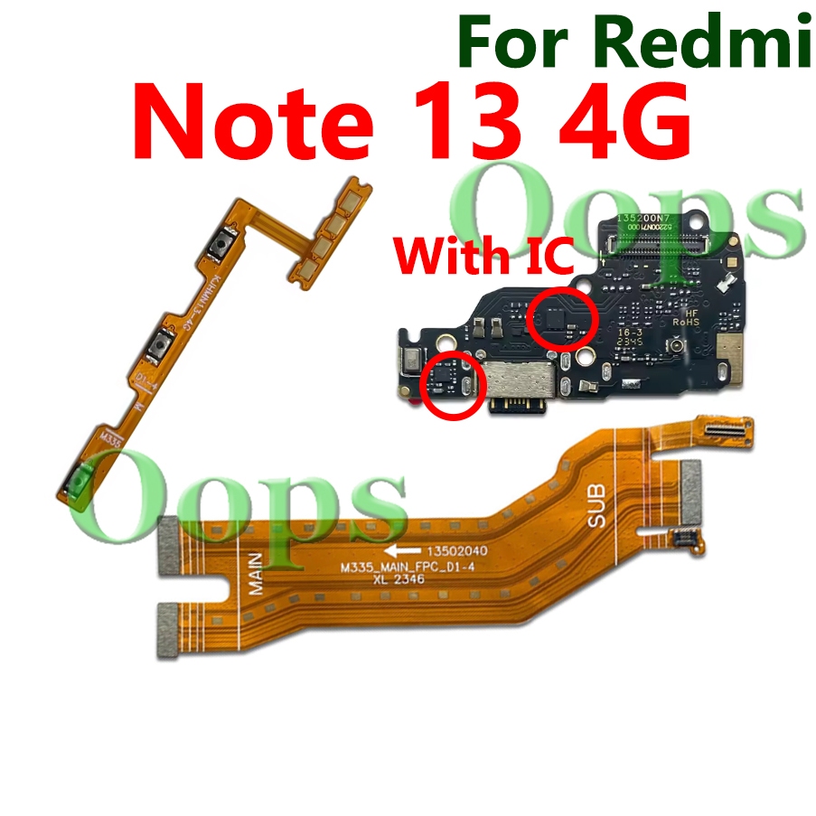 For Redmi Note 13 4G Charger USB Dock Charging Port Jack Board Flex ...