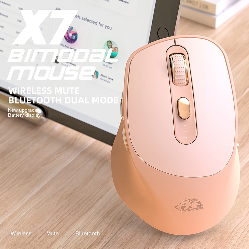Freewolf X7 Bimodal Silent Mouse | Dual Mode Bluetooth | 500mAh Battery ...