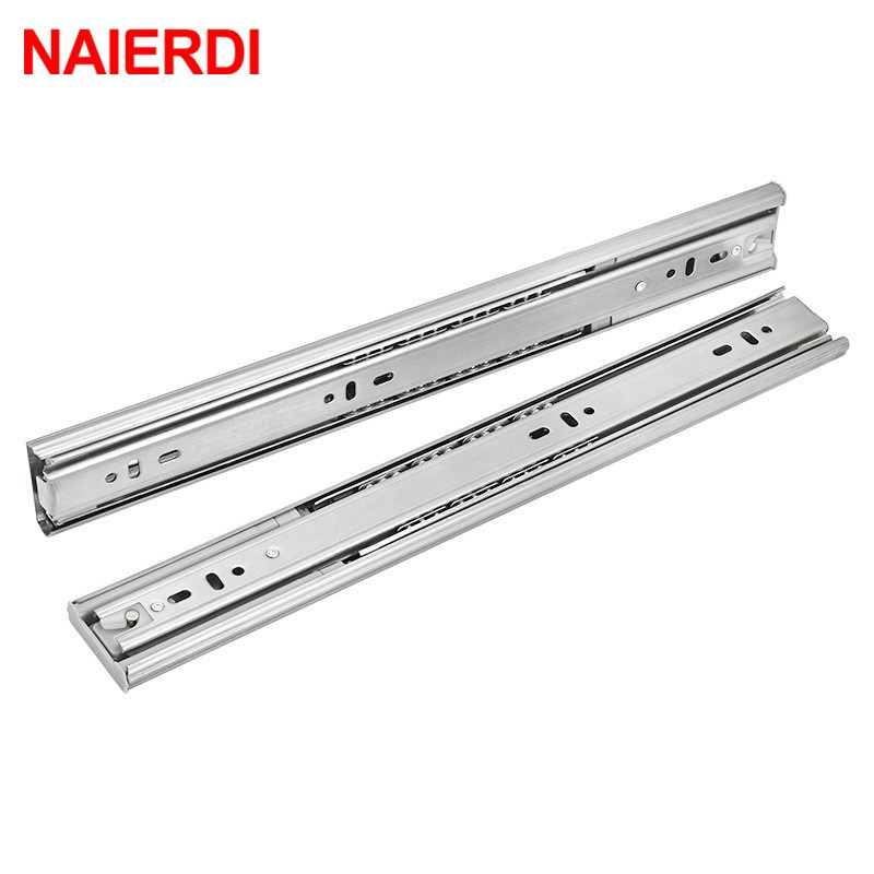 NAIERDI 10" - 22" Stainless Steel Drawer Slides Soft Close Drawer Track ...