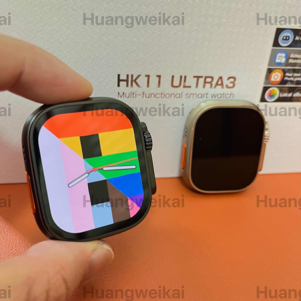 2025 AI smart watch HK11 ultra3 max real AMOLED 49mm wireless charging ...