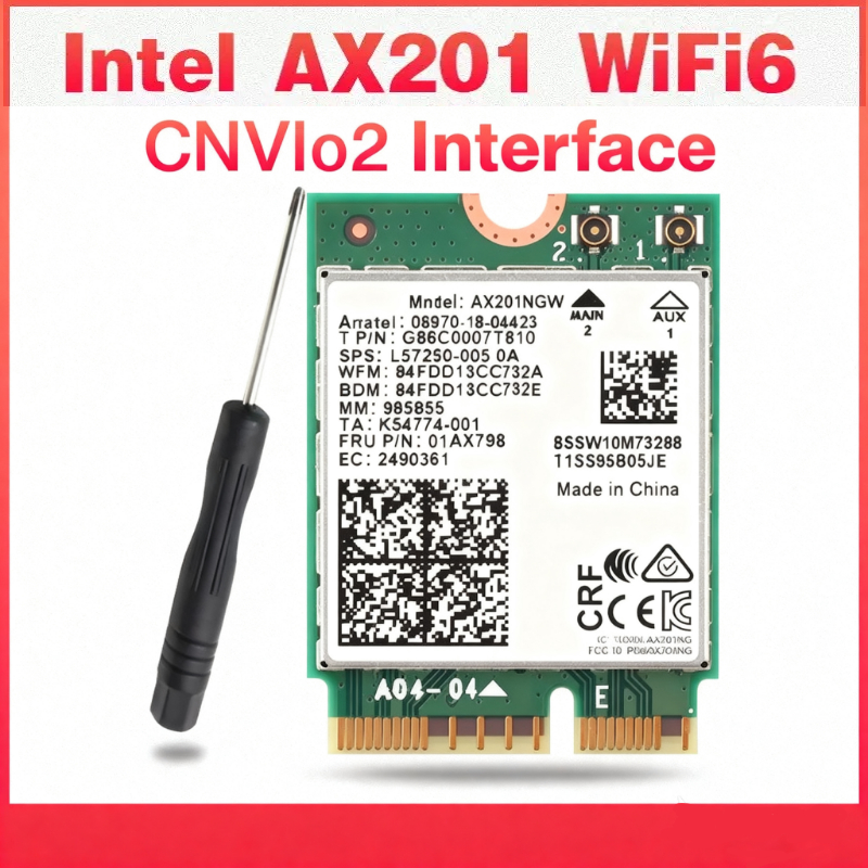 WiFi 6 Wifi Card AX201 AX201NGW 3000Mbps Dual Band 2.4Ghz/5Ghz 2.4Gbps ...
