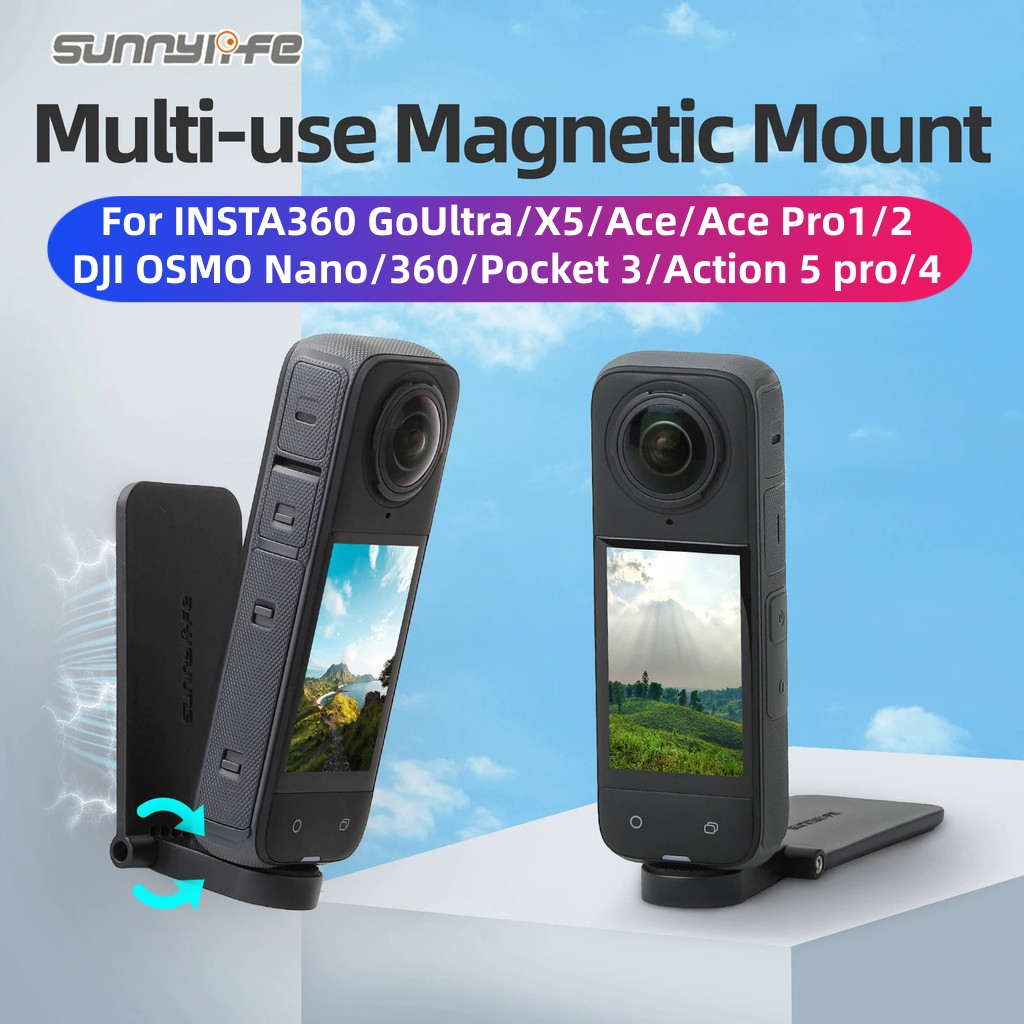 Sunnylife Magnetic Mount Base for INSTA360 Go Ultra/ X5/ X4 Air/Ace Pro ...