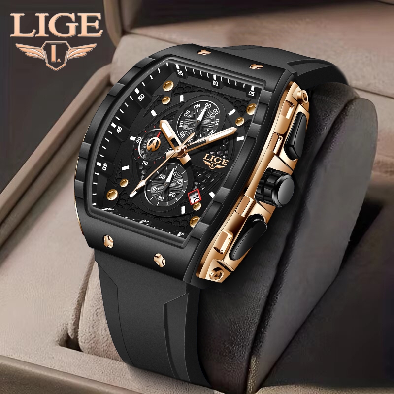 LIGE Watch Luminous Original Waterproof Sports Watches Couple Calendar ...