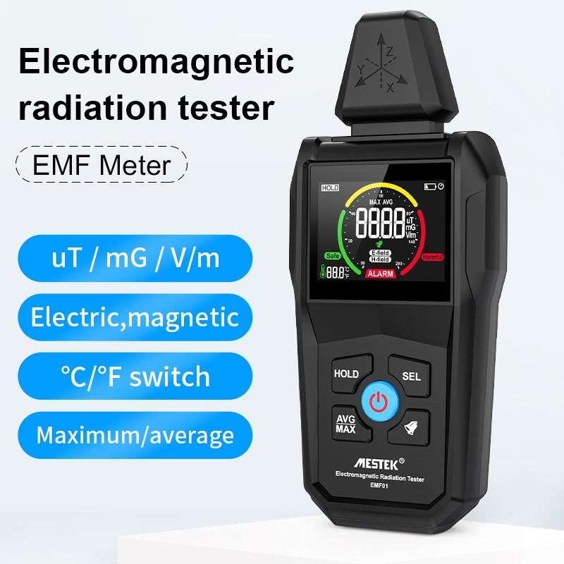 Mestek EMF Meter Geiger Detector Electromagnetic Radiation Detector ...