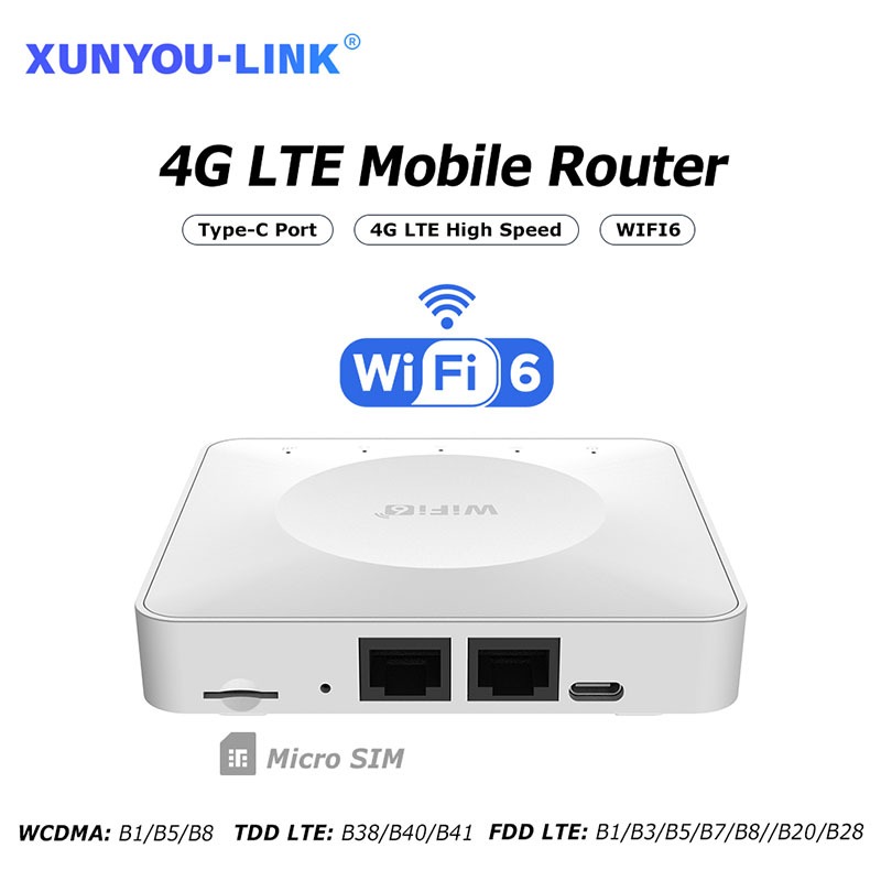 XUNYOU-LINK Mifi Mini 4G LTE Pocket Router WiFi 6 Portable Modem SIM ...
