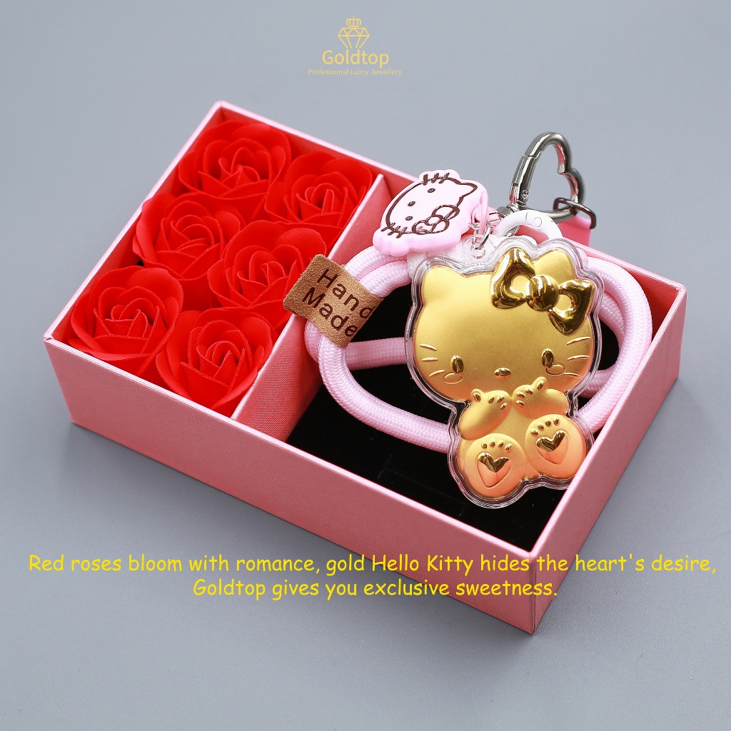 【Goldtop】Iridescent Au 999.9 Pure Gold Hello Kitty Gold Bar (0.3g)-50th ...