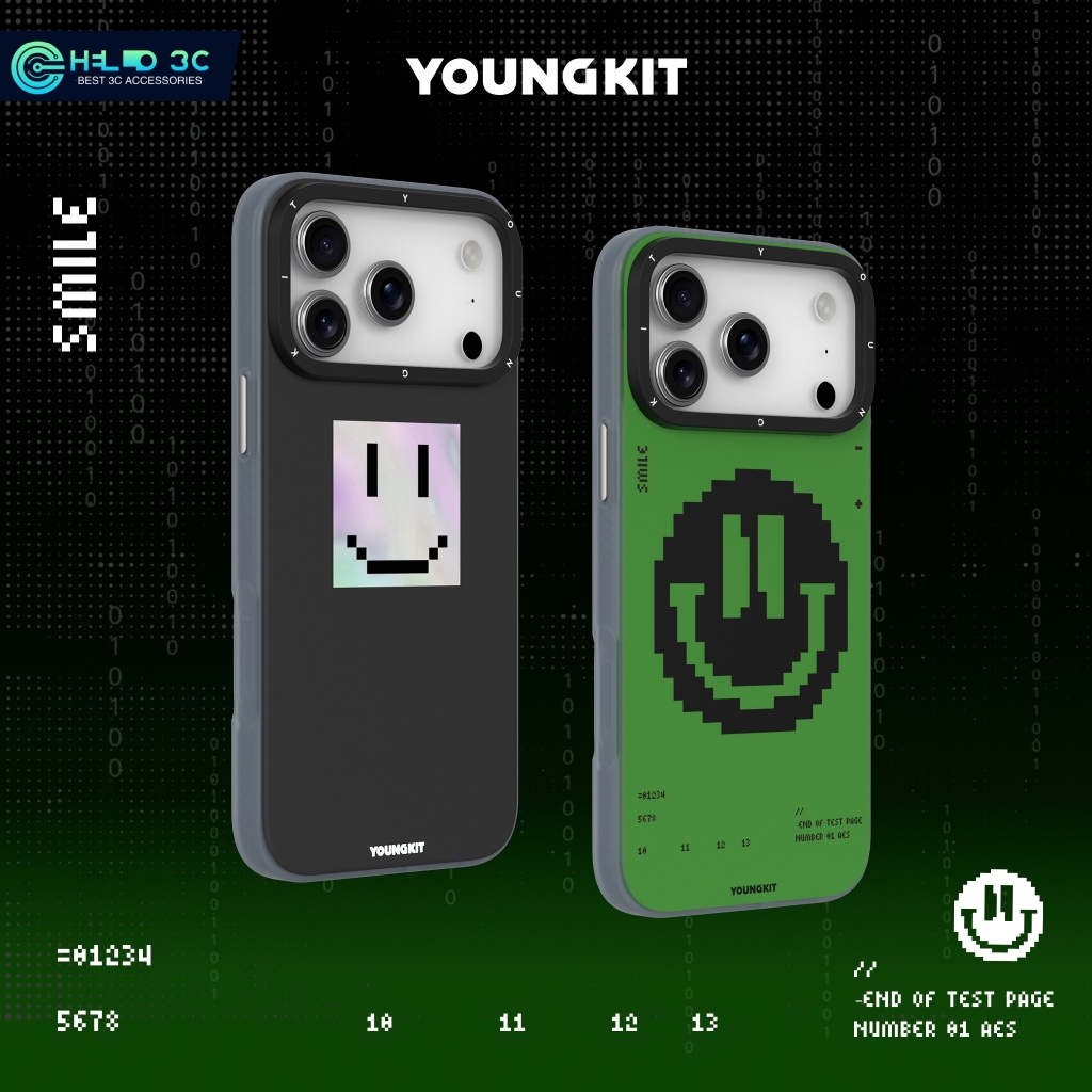 Youngkit Pixel Smile magnetic phone case for iphone 17 pro max case ...