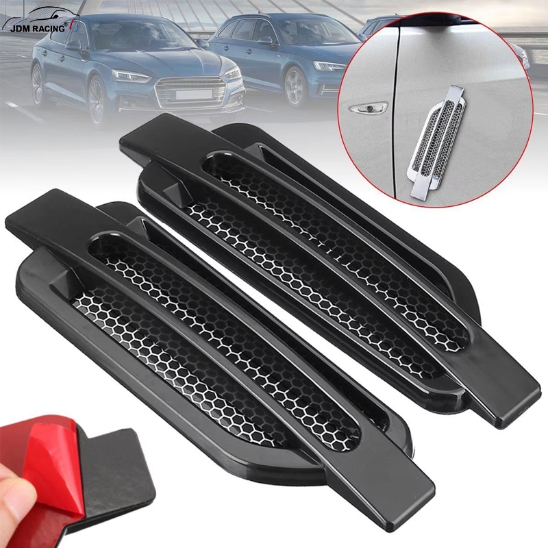 1pair Car Side Fender Vent Sticker Air Flow Spoiler Racing Intake ...