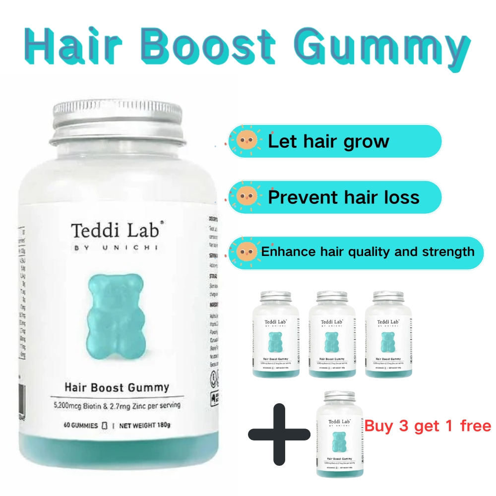 Unichi Hair Boost Teddi Lab Gummy, Buy3 get 1 free, Repair hair ...