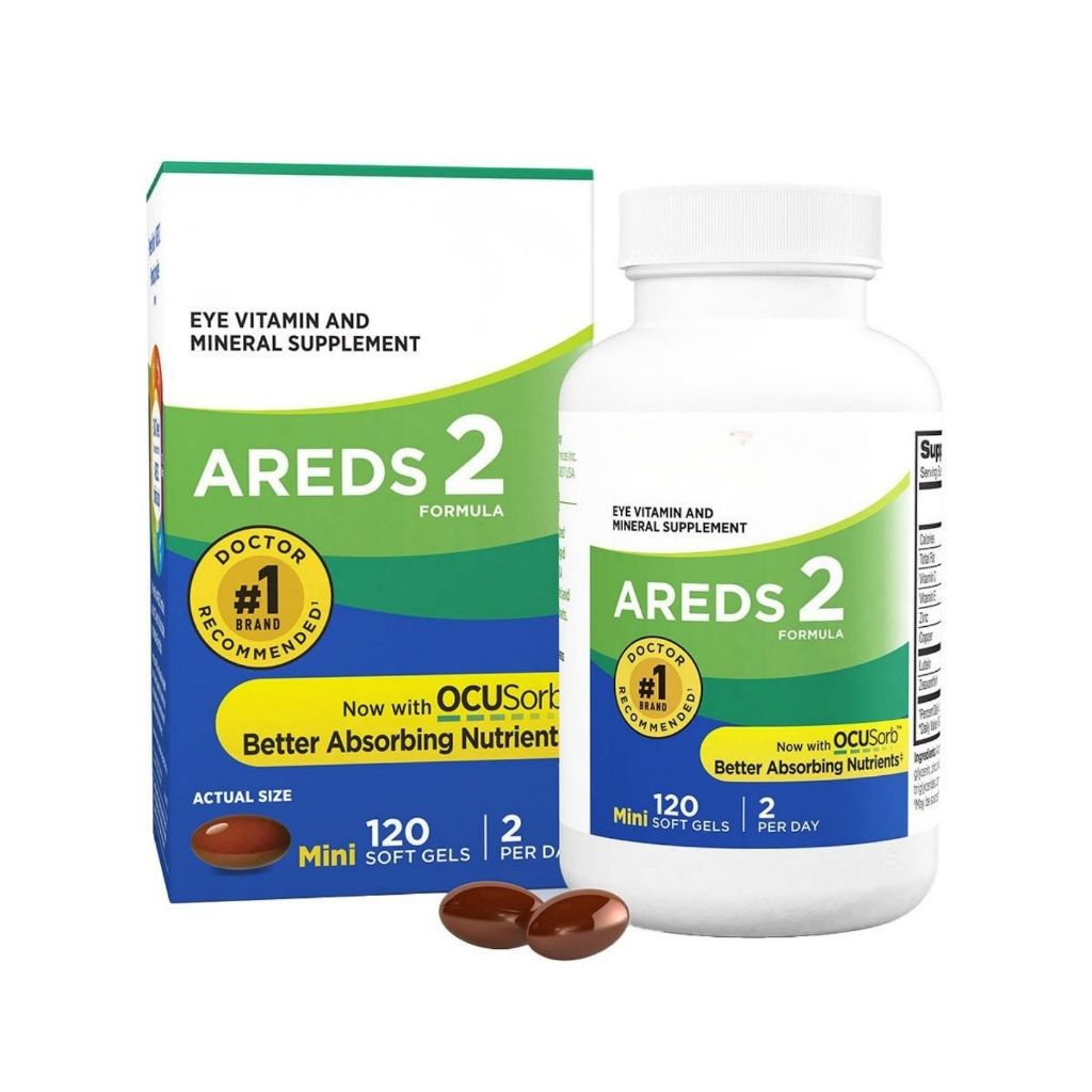 AREDS 2 Formula, EYE VITAMIN AND MINERAL SUPPLEMENT 120 Vegan Soft Gels ...