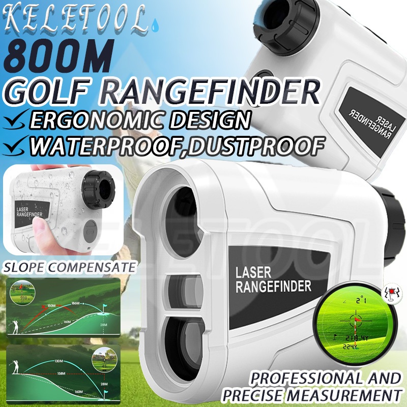 Handheld 800 meter golf rangefinder flagpole locking pin tracking ...
