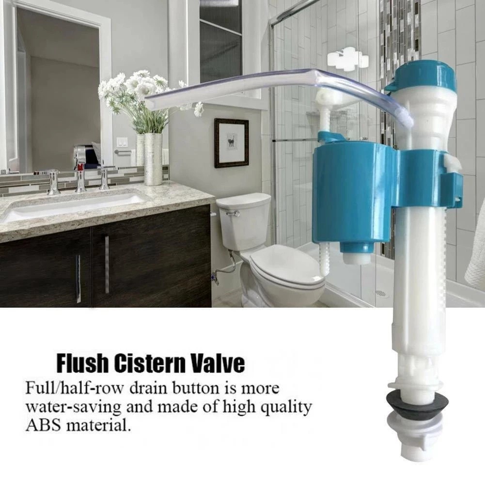 Toilet Bottom Inlet Entry Fill Valve Push Button Dual Flush Cistern ...