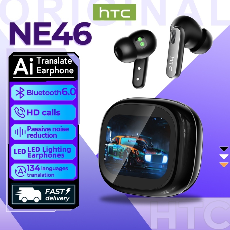 HTC NE41 AI translation earbuds Heart rate monitor Bluetooth 6.0 ...
