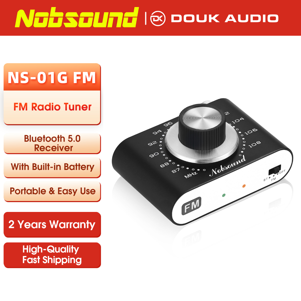 Douk Audio Mini Portable 87-108Mhz FM Radio Tuner Stereo Bluetooth 5.0 ...