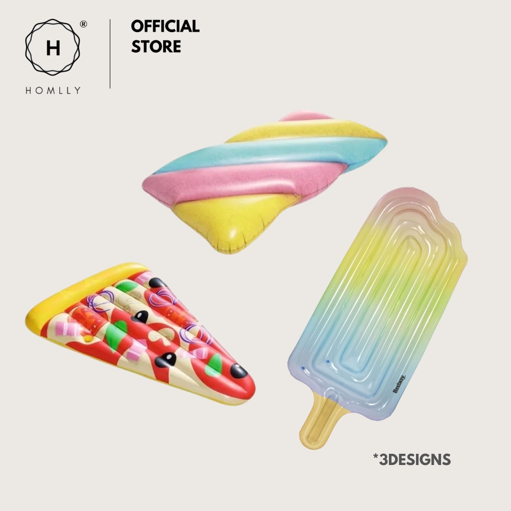 Homlly Giant Inflatable Popsicle Pizza Marshmallow Lounger Swim Lie On ...