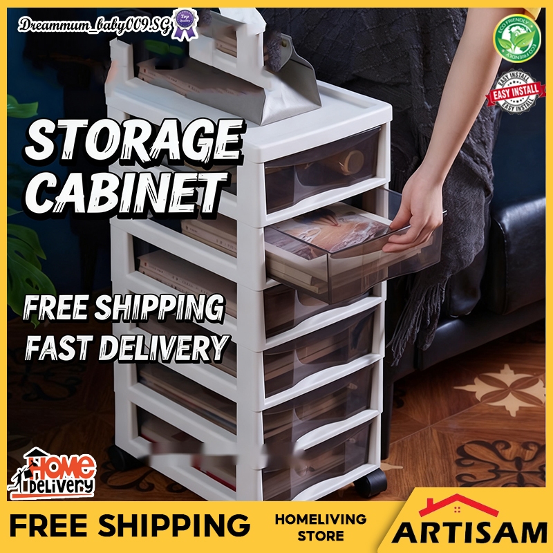 ARTISAM Removable Multi-layer Office Drawer Storage Drawer With Rollers ...