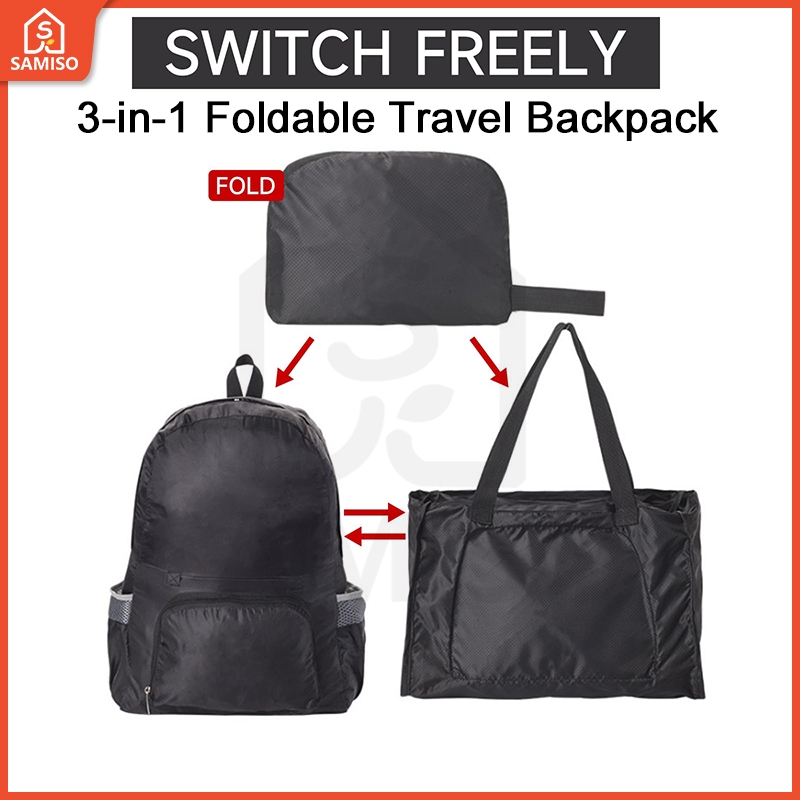3-in-1 Foldable Travel Backpack & Sling Bag, Outdoor Camping Hiking Bag ...