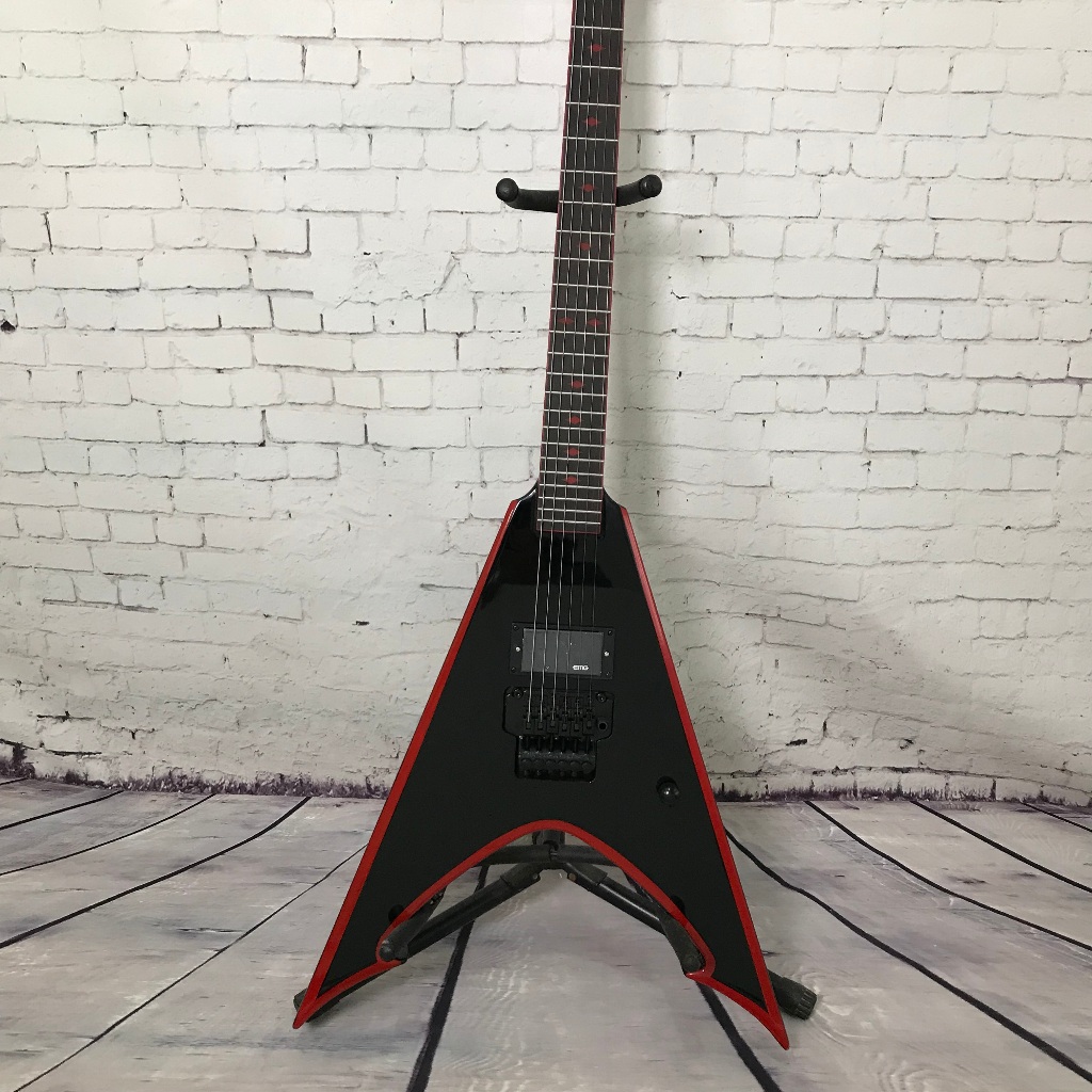 Factory customization 6-string electric guitar black color flying v ...