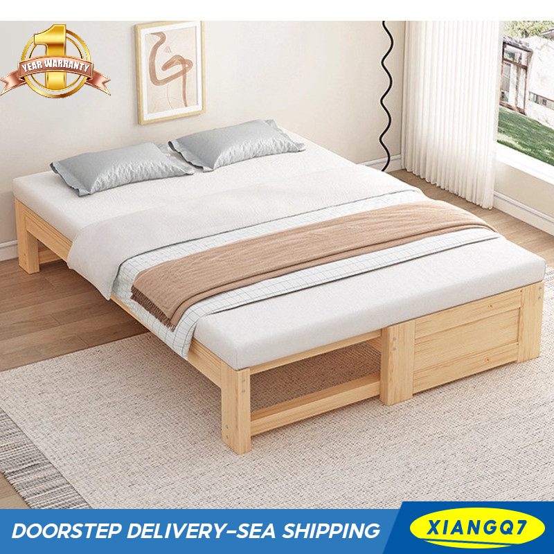XIANGQ7 Wooden Bed Frame Storage Bed Frame Bed With Storage Tatami Bed ...