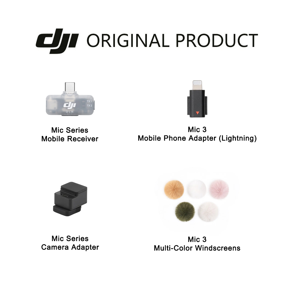 DJI Mic 3 Accessories - Mobile Receiver/Mobile Phone Adapter/Camera ...