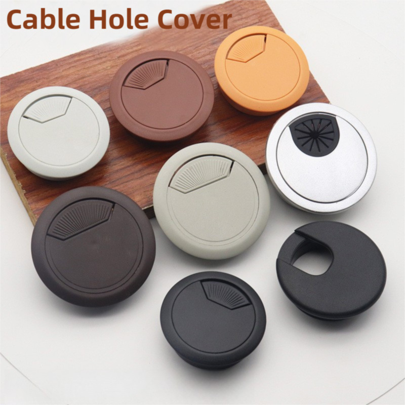 2Pcs Computer Desktop Threading Hole Cover Office Table Round Hole ...
