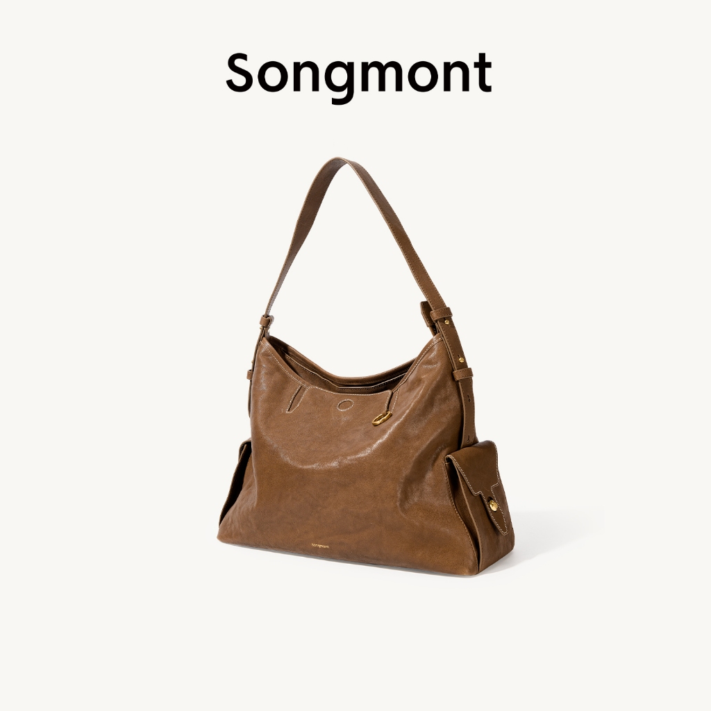 Songmont Leather Small Yore Hobo Bag Crossbody Bags | Shopee Singapore