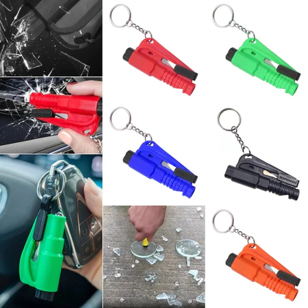 3-in-1 Safety Hammer Multifunctional Window Breaker Keychain Private ...