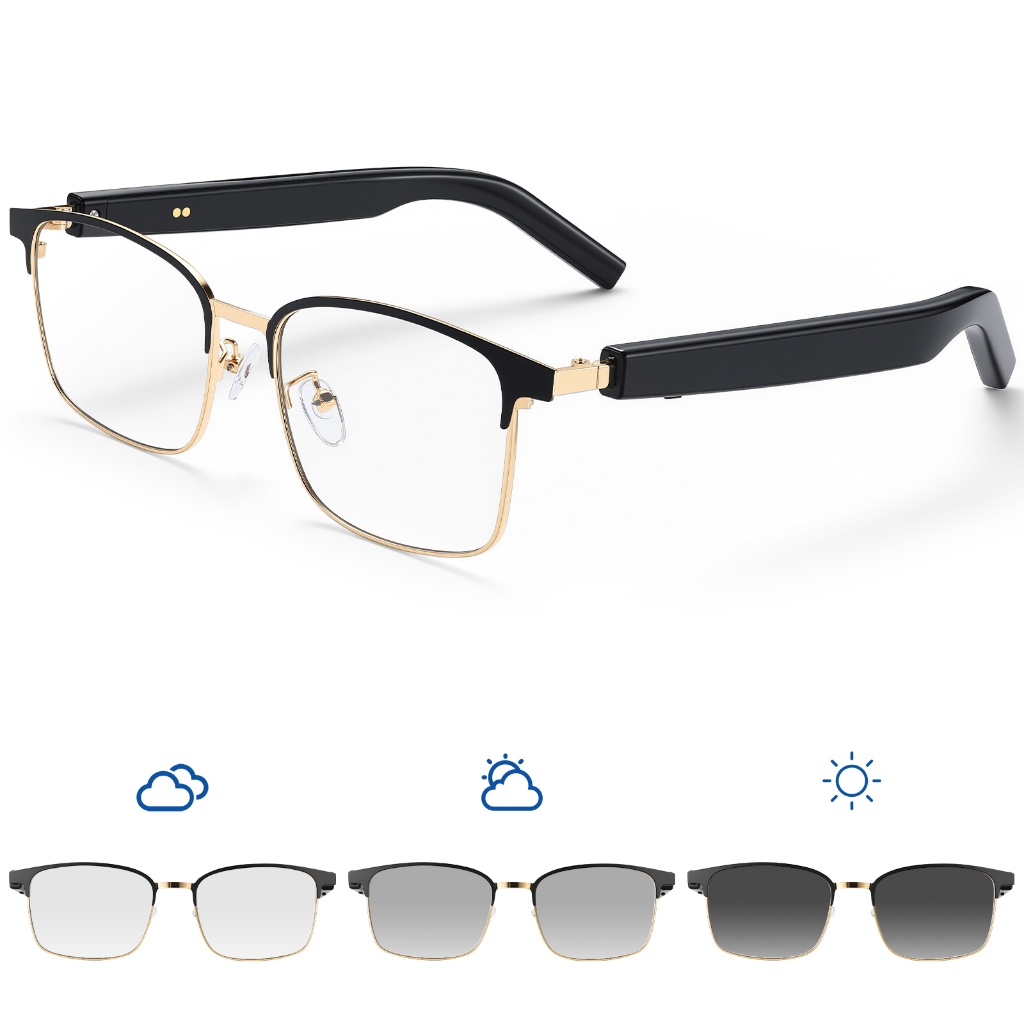 Smart Glasses with Open Ear, Photochromic Lenses, Polarized Sunglasses ...