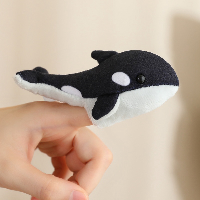 Cute Marine Animal Killer Whale Finger Hand Puppet Doll Plush Toy ...