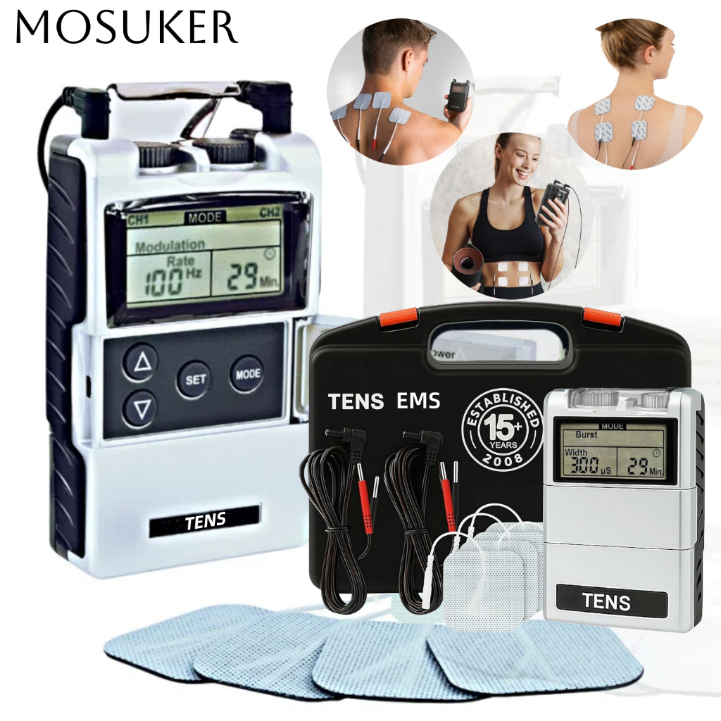 MOSUKER TENS Unit Muscle Stimulator EMS Muscle Stimulator Massagers ...